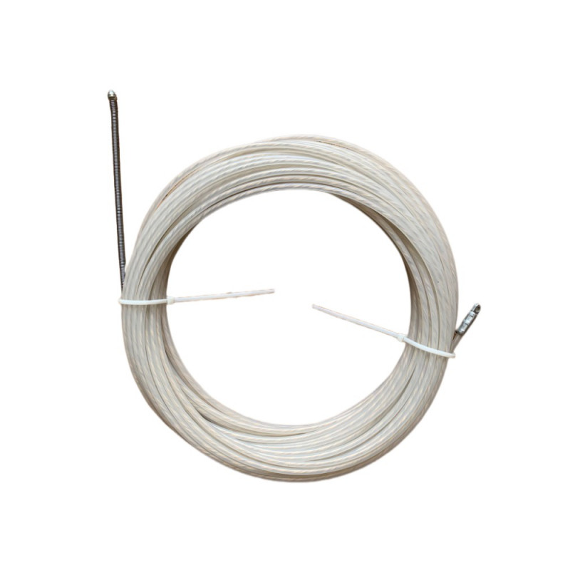 Protahovací struna ocelová 15 m 4 mm - s PVC potahem